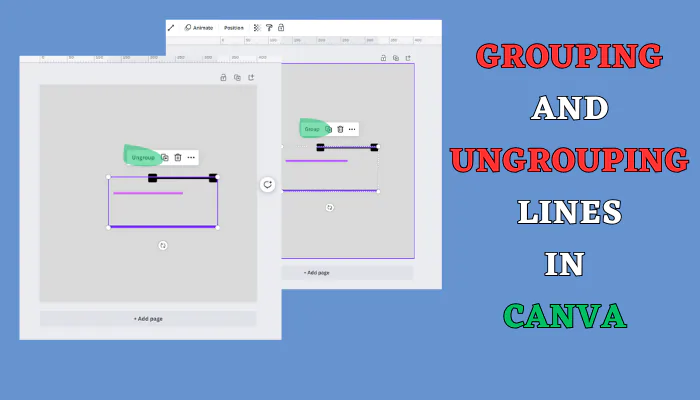 Grouping and Ungrouping Lines in Canva Grouping and Ungrouping Lines in Canva